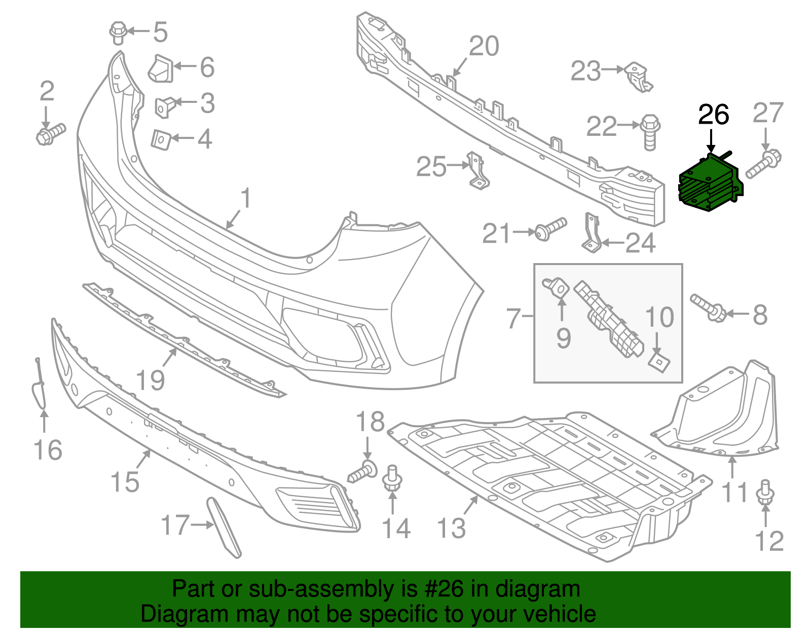 2017-2021 Hyundai Ioniq Stay Bracket 86642-G7000 | Hyundai Wholesale Direct