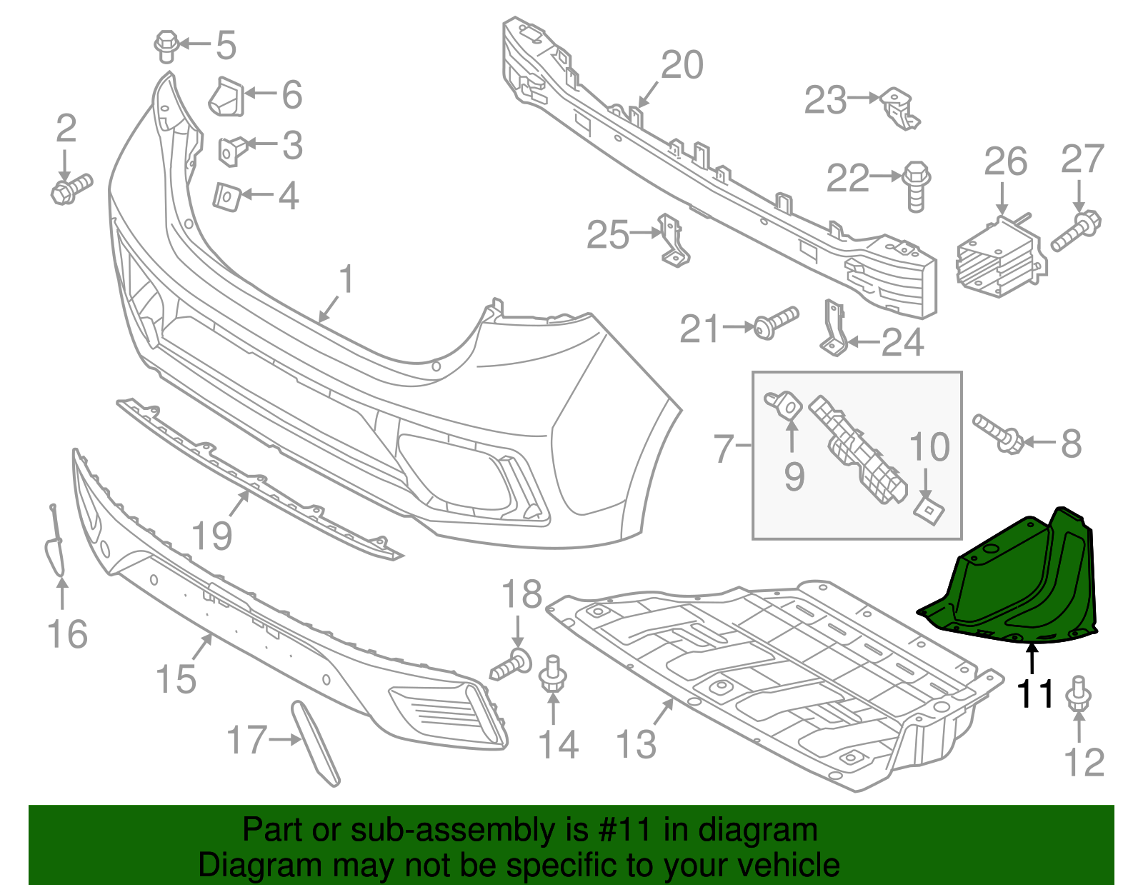 2017-2021 Hyundai Ioniq Splash Guard 86695-G7000 | OEM Parts Online