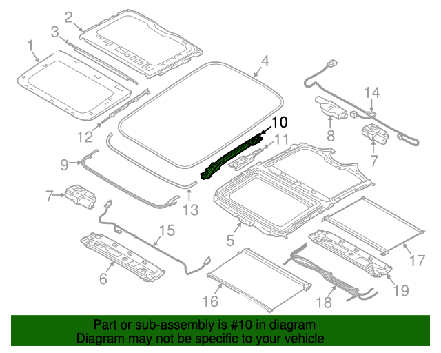 54107409147 - 2016-2022 BMW Rail (54-10-7-409-147) | BMW of South ...