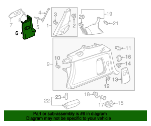 958-555-241-00-DE1 - Upper Pillar Trim 2011-2018 Porsche Cayenne ...