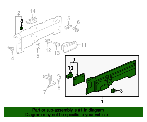 74720-T6Z-A00 - Side Trim Panel 2017-2025 Honda Ridgeline | Honda Parts ...