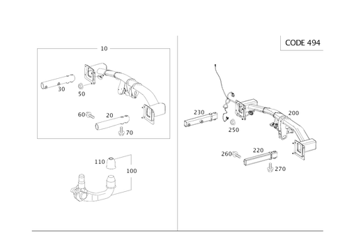 Trailer Coupling for 2007 Mercedes-Benz R500 | Mercedes-Benz USA Parts