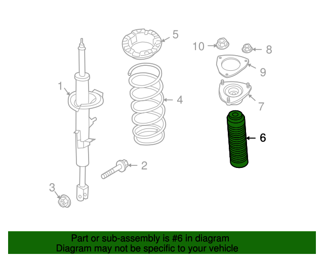 2009-2017 Infiniti Strut Bumper 54050-1CA0A | OEM Parts Online