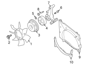 21046-EA200 - Engine Cooling Fan Pulley Bracket 2005-2021 Nissan ...