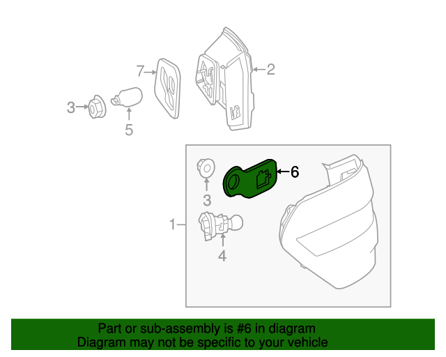 2011-2013 Mercedes-Benz Tail Light Gasket 212-826-01-91 | MB OEM Parts