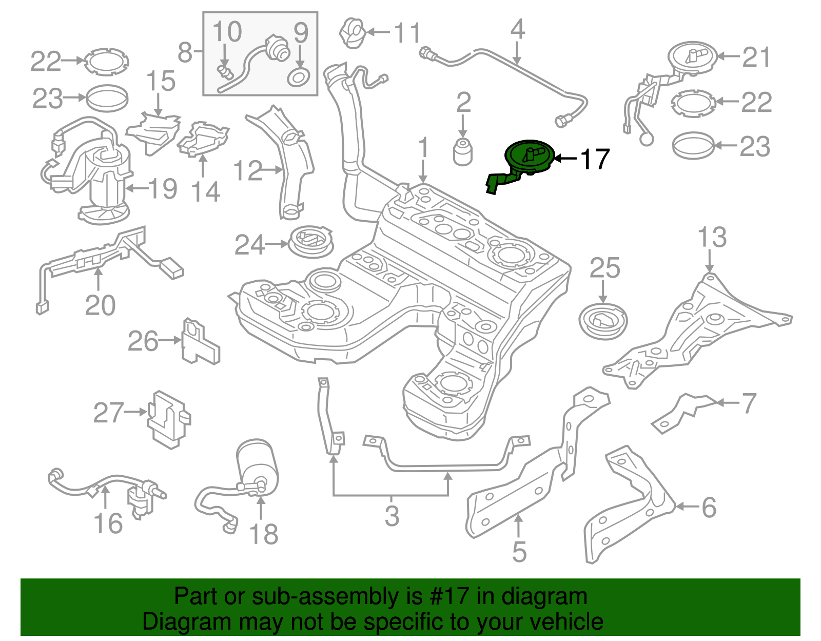 2015-2016 Audi A8 Quattro Fuel Gauge Sending Unit 4H0-201-317-S | Audi ...