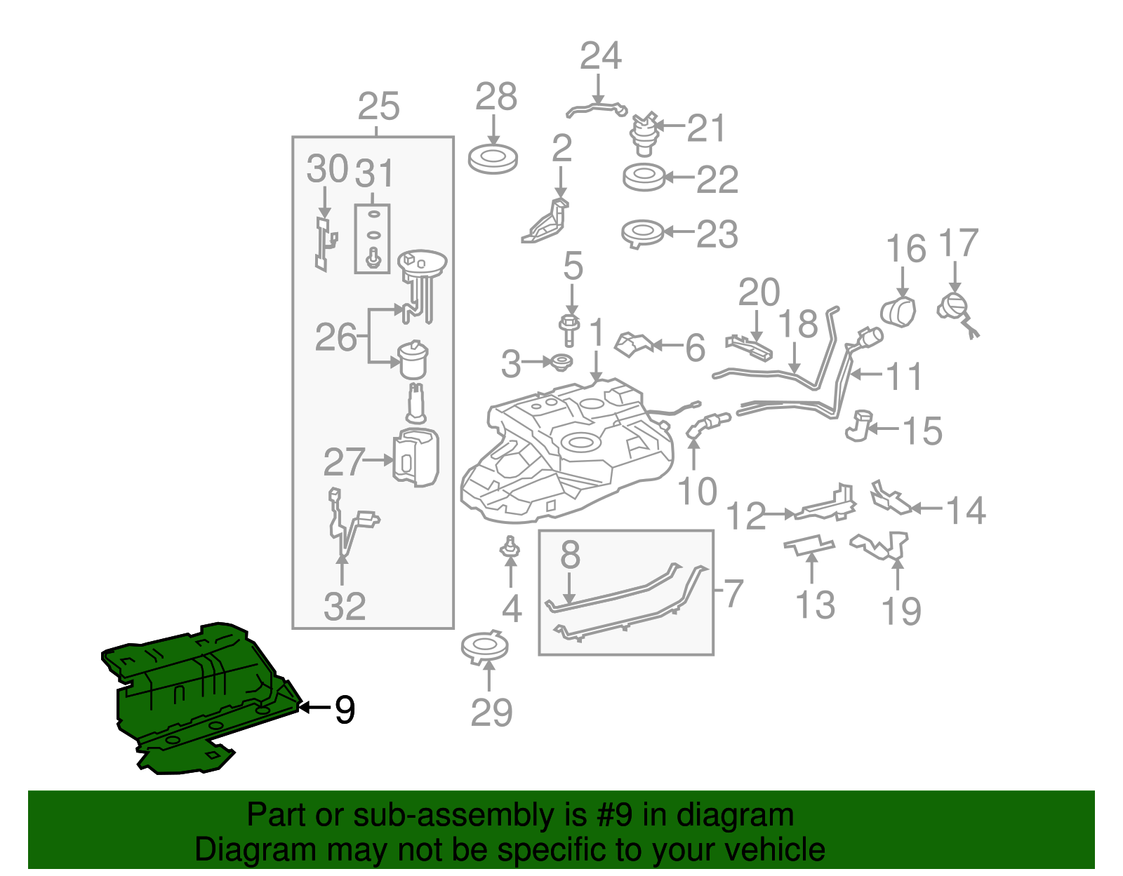 Genuine Toyota Tank Shield part# 77606-48060 for 2004-2013 Toyota ...