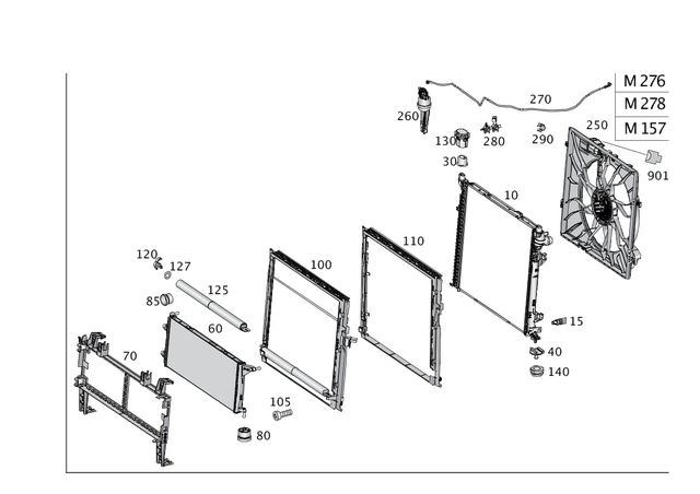 2012-2019 Mercedes-Benz Radiator 099-500-14-03 | MB Online Parts