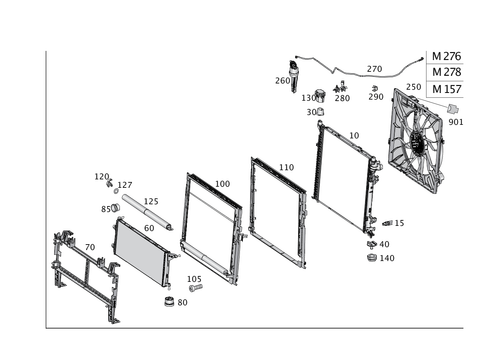 Cooler, Mount and Cover for 2013 Mercedes-Benz GL550 | Mercedes-Benz Parts