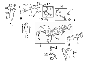 271-090-04-77 - Turbocharger Oil Line 2012-2015 Mercedes-Benz ...