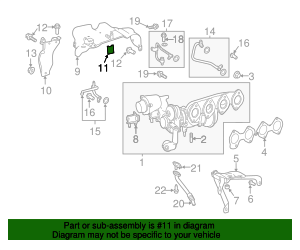 003-991-15-70 - Turbocharger Mount Heat Shield Clip 2012-2015 Mercedes ...