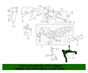 271-096-02-40 - Turbocharger Mount Bracket 2012-2015 Mercedes-Benz ...