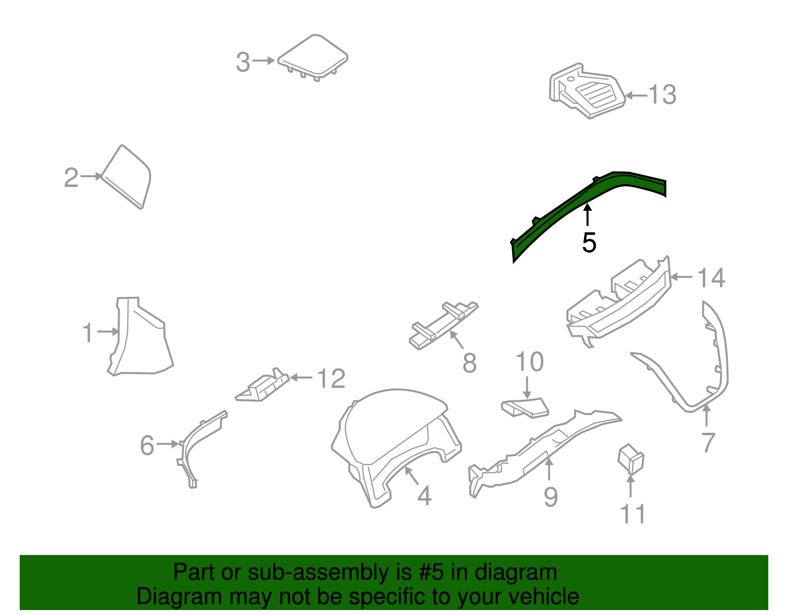 2019-2024 Nissan Murano Trim Molding 68412-9UF0A | Nissan RVA