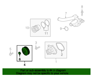 948-106-091-01 - Engine Water Pump Pulley 2008-2018 Porsche ...