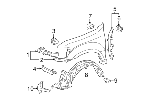Genuine Toyota Filler Panel part# 53904-0C030 for 2004 Toyota Tundra ...