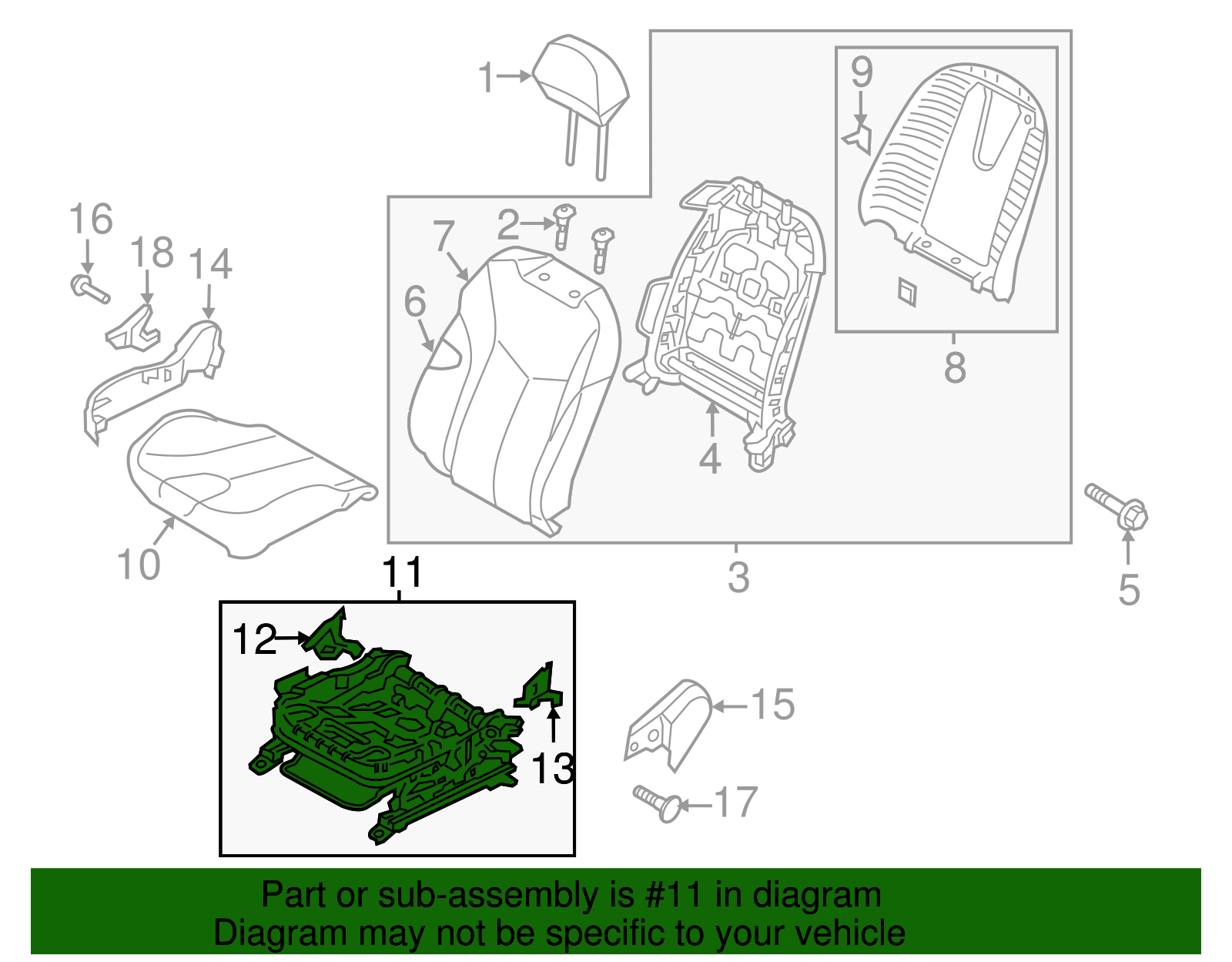 Hyundai - 88600-2V541-RY - Seat Adjust Assembly - 2013-2017 Hyundai ...