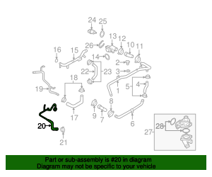 06D-121-071-R - Engine Coolant Pipe 2005-2009 Audi | Audi OEM Parts
