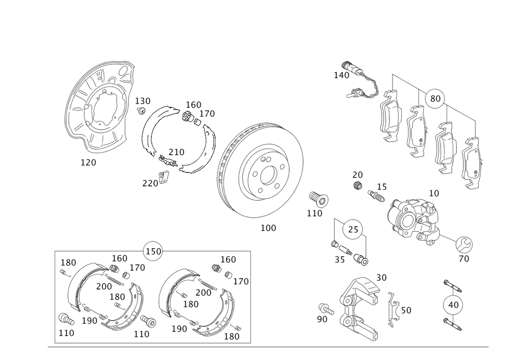 1954-2025 Mercedes-Benz Brakepad Wear Sensor 211-540-17-17 | MB Parts ...