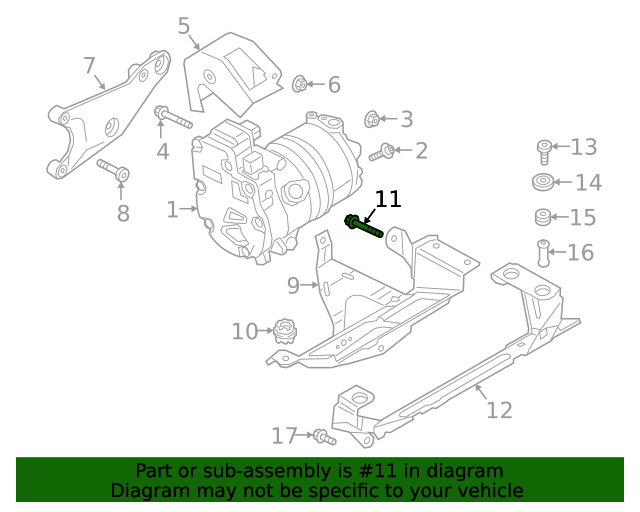 N-910-718-01 - Alternator Mount Bolt 2012-2024 Audi | Audi OEM Parts