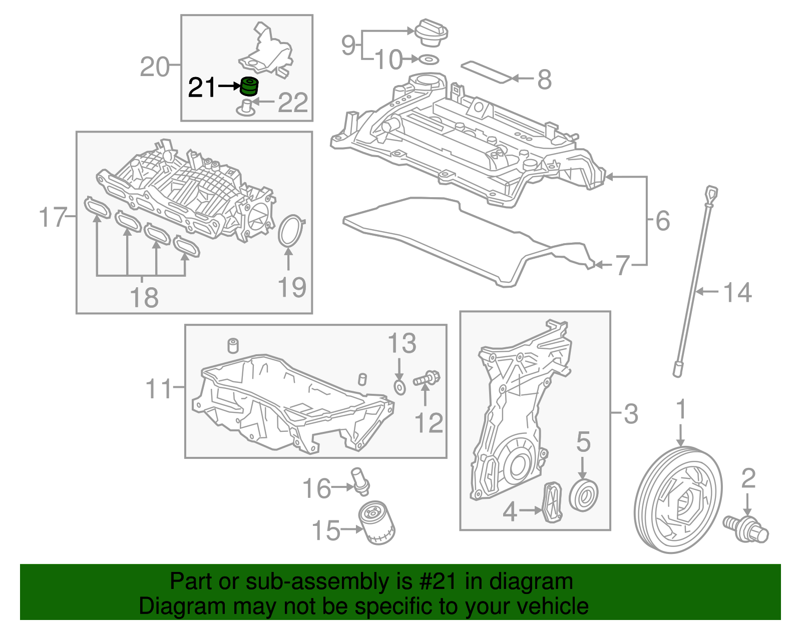 17213-59B-000 - Stay Bracket Insulator 2018-2022 Honda Accord | Honda ...