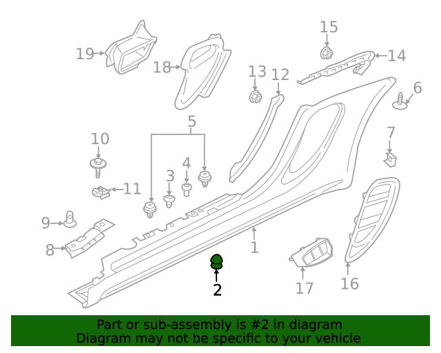 2012-2024 Porsche Rocker Molding Mount Kit 981-504-597-00 | OEM Parts ...