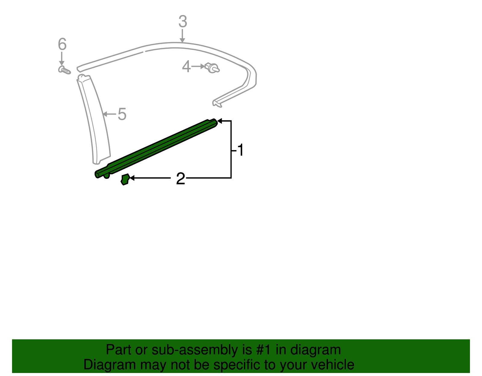 2009-2014 Acura TSX Belt Molding 72950-TL0-003 | OEM Parts Online