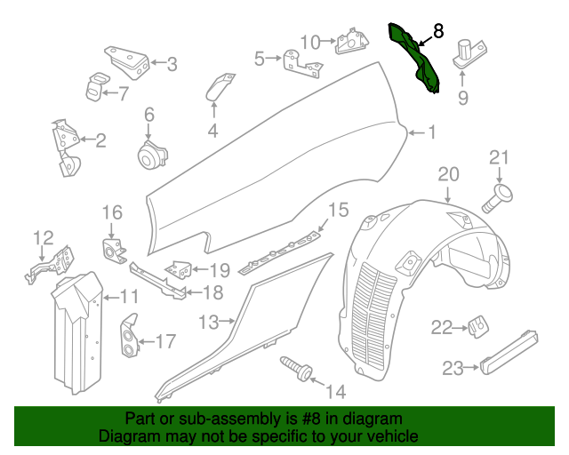 2011-2015 Audi R8 Tail Lamp Pocket 427-809-853-A | OEM Parts Online