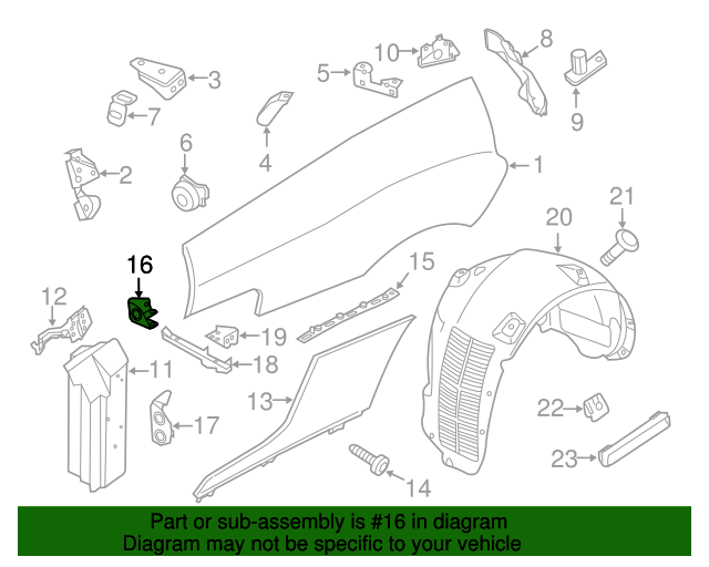 427-809-065-A - Lock Pillar Reinforcement 2011-2015 Audi R8 | Audi OEM ...