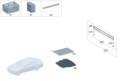 Load Compartment Trunk Equipment for 2024 Mercedes-Benz C 300 ...