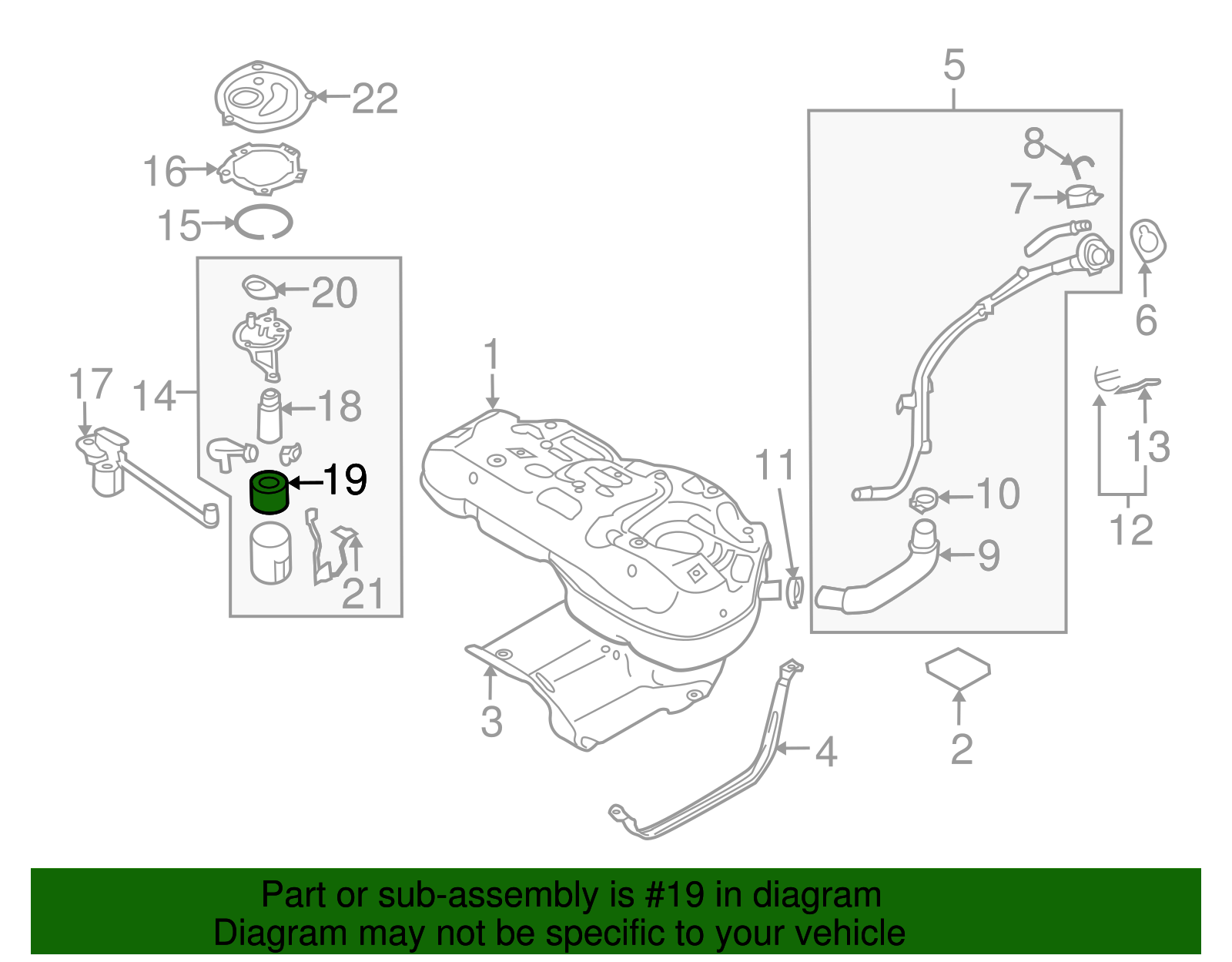 2010-2013 Hyundai Fuel Filter 31112-3Q500 | OEM Parts Online
