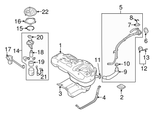 2012-2013 Hyundai Tucson Fuel Pump Assembly 31110-2S510 | QuirkParts