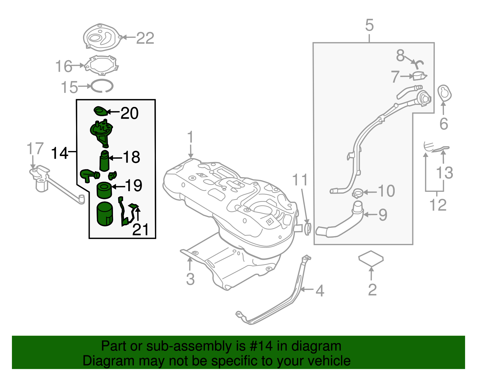2012-2013 Hyundai Tucson Fuel Pump Assembly 31110-2S510 | OEM Parts Online