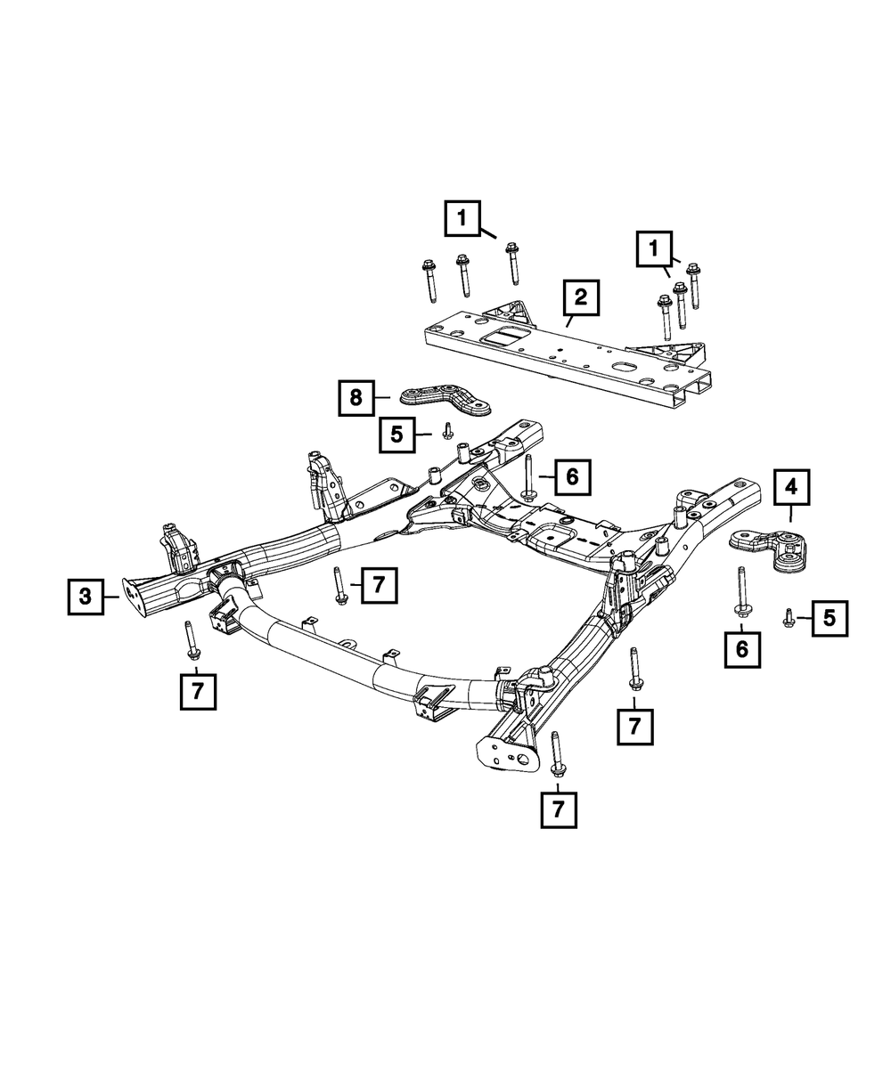 2017-2025 Chrysler Front Suspension Cradle 68236976AF | Mopar eStore