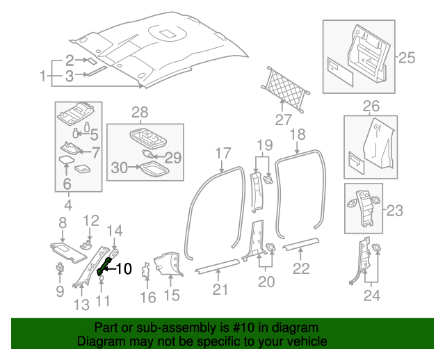 2005-2008 Toyota Tacoma Grip Handle 74610-AD010-E0 | Toyota Parts Center
