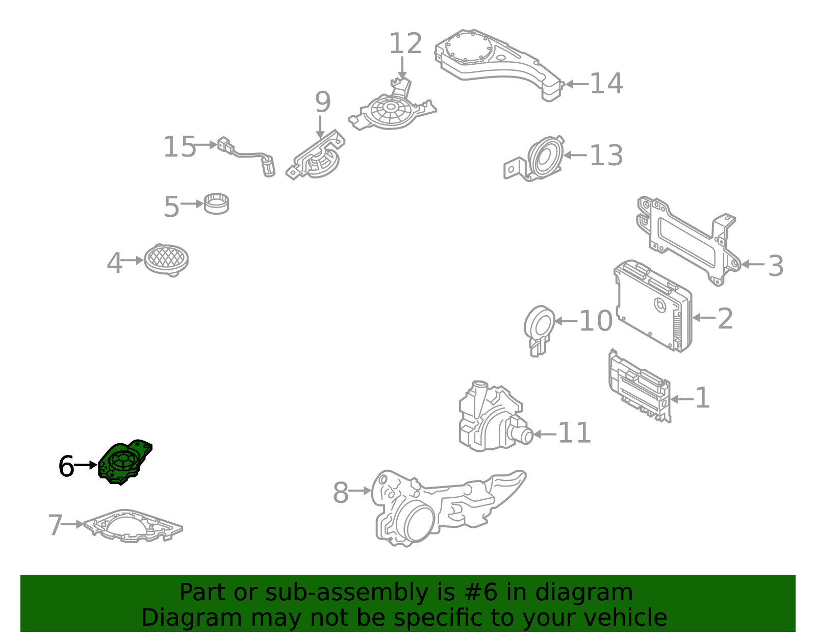 4M8-035-399 - High-Quality Speaker for 2019-2024 Audi | AutoNation Parts