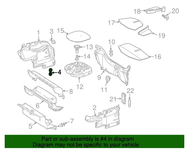 Genuine OEM Trunk Side Trim Cap | 000-998-20-21-9051 | Fits Select 2005 ...