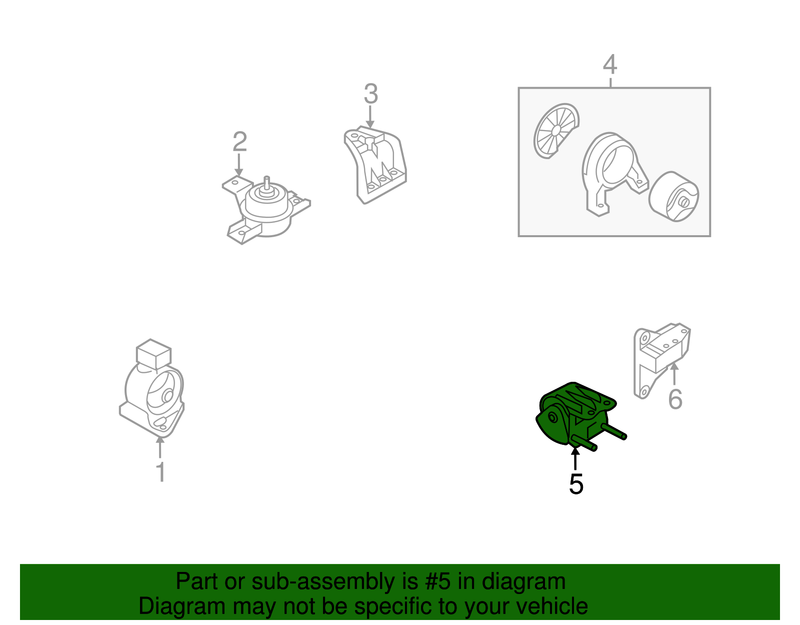 21830-2P000 - Trans Mount 2011-2012 Kia Sorento | Kia.Parts Store
