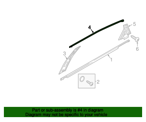 2015-2019 Hyundai Sonata Upper Molding 83850-C1000 | QuirkParts