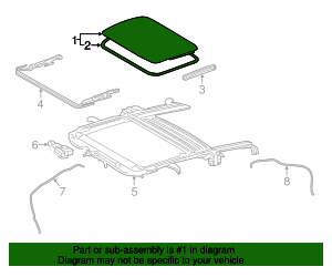63201-47111 - Sunroof Glass 2016-2022 Toyota | Longo Toyota Parts