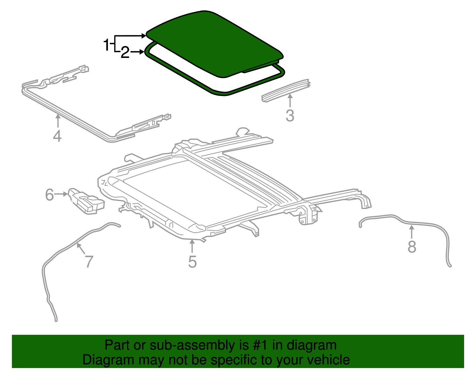 63201-47111 - Sunroof Glass 2016-2022 Toyota | Longo Toyota Parts