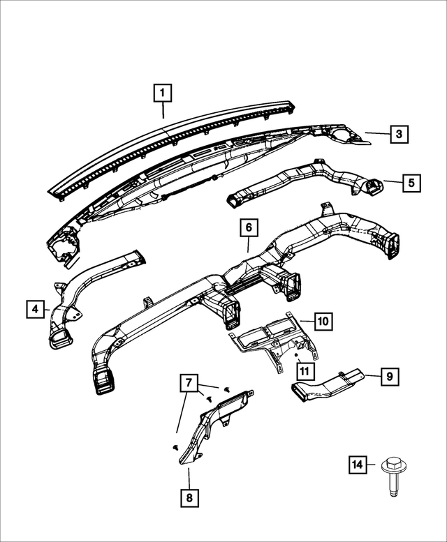 2019-2022 Ram 1500 Demister Duct 68277051AC | QuirkParts