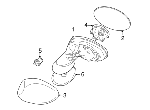 2002-2008 Mini Cooper Door Mirror Gasket 51-16-7-058-083 | Mini Parts ...