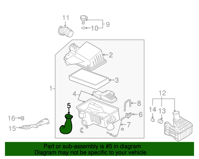 2003-2008 Mazda 6 Air Inlet Duct L813-13-201A | Mazda Parts Advantage
