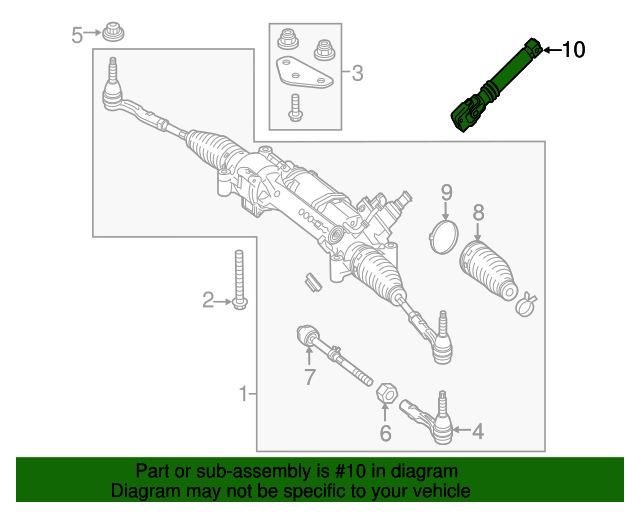 2014-2023 Mercedes-Benz Steering Shaft Universal Joint 205-462-03-78 ...