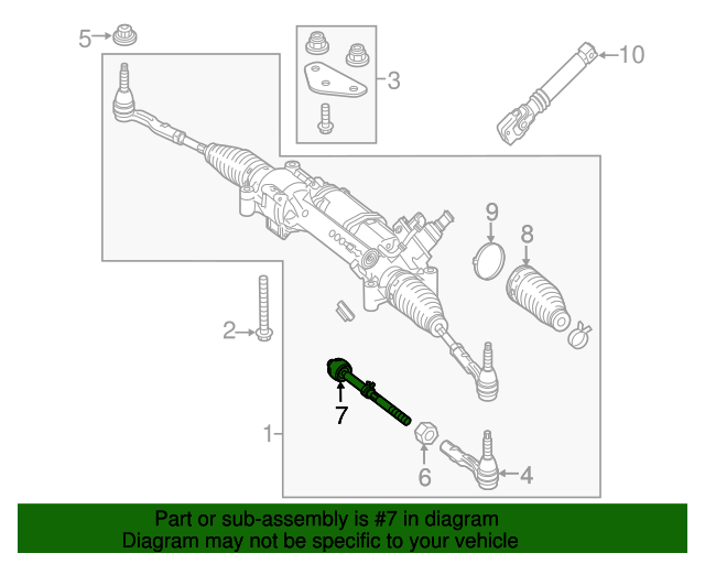 222-330-71-00 - Inner Tie Rod 2014-2021 Mercedes-Benz | Mercedes-Benz ...