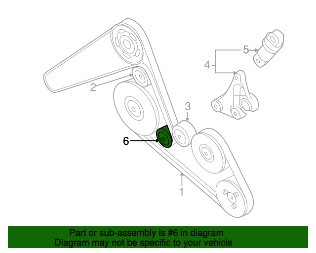 2005-2016 Audi A8 Quattro Belt Tensioner 07D-903-315-J | Audi USA Parts