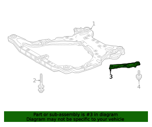 52257-08040 - Suspension Subframe Crossmember Brace 2021-2024 Toyota ...