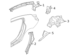 Genuine BMW 41-00-7-494-274 | Lock Pillar Reinforced | FREE Shipping on ...