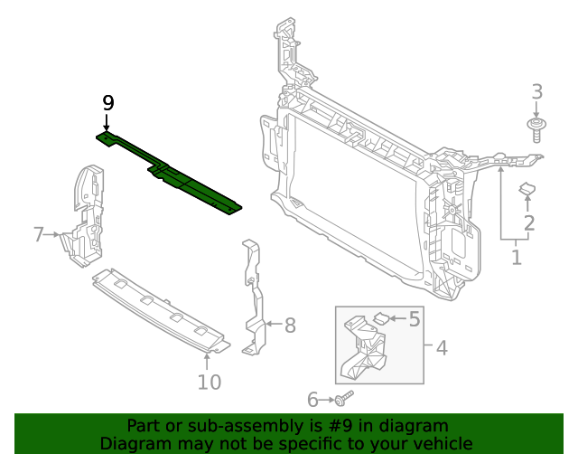 2019-2024 Audi Q3 Air Baffle 83A-121-285-A | Audi USA Parts