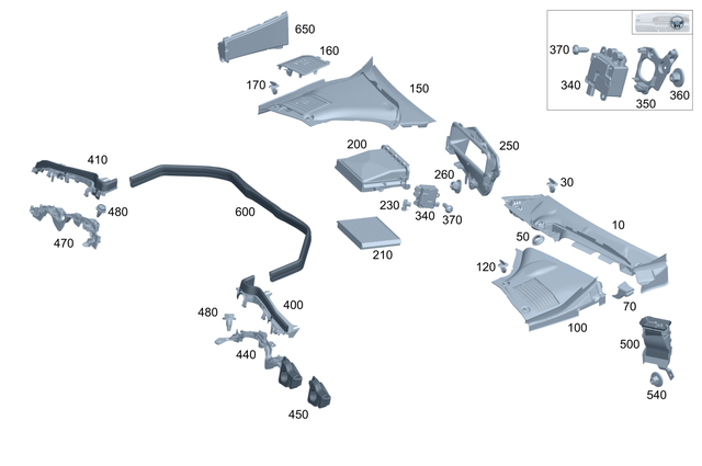 206-830-07-00 - Air Intake Scoop 1956-2025 Mercedes-Benz | Mercedes ...